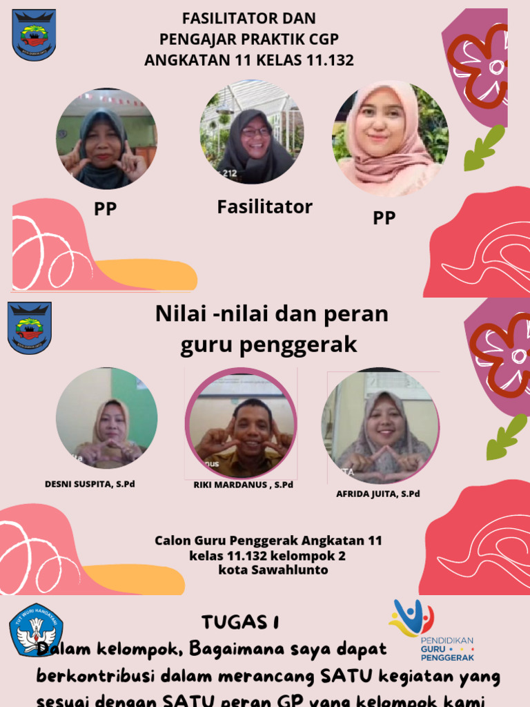 Nilai Dan Peran Guru Penggerak - TUGAS KELOMPOK 2 1.2 G. CGP ANGKATAN 11 | PDF