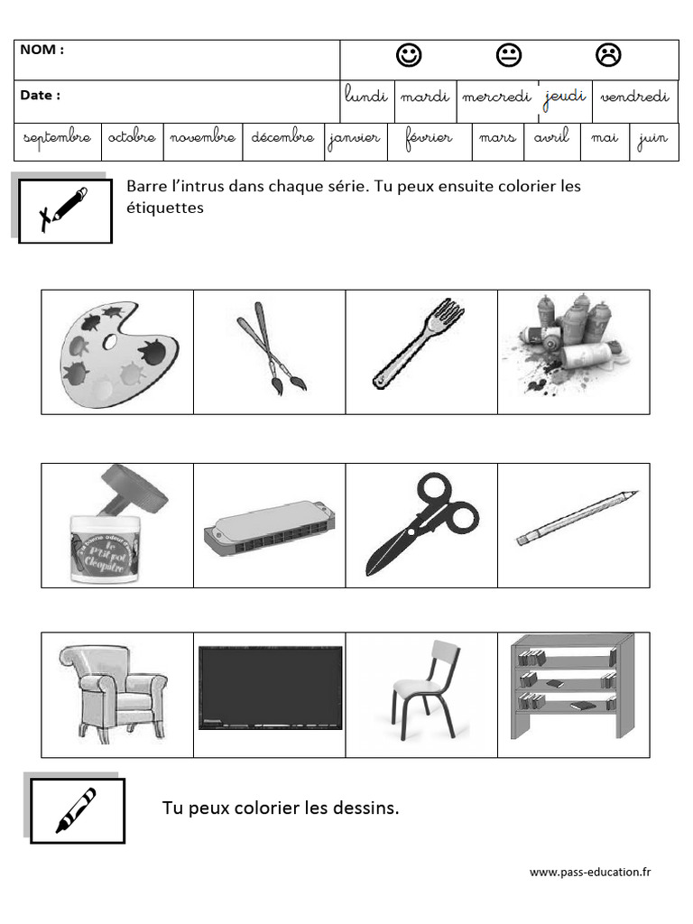 Qui-est-lintrus-Jeux-de-la-rentrÃ©e-â -Maternelle-â -Petite-moyenne-et ...