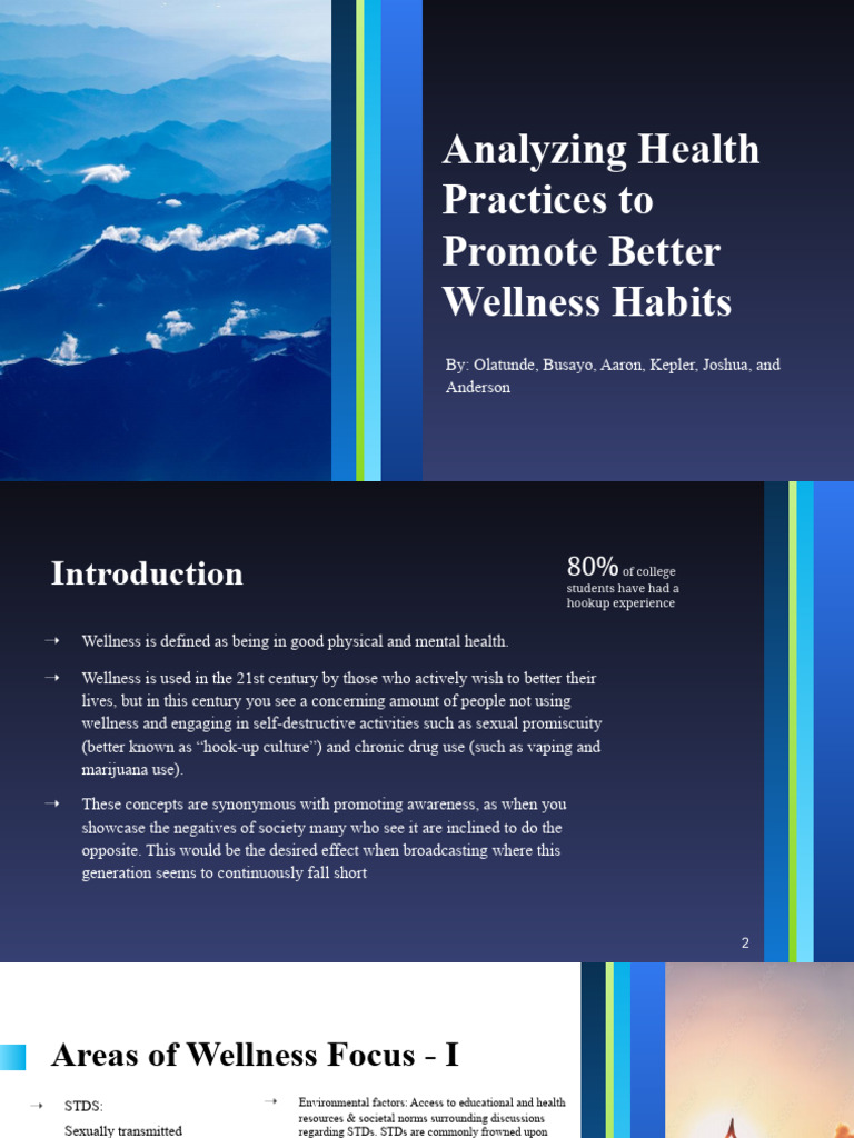 Analyzing health practices to promote better wellness habits (1) | PDF