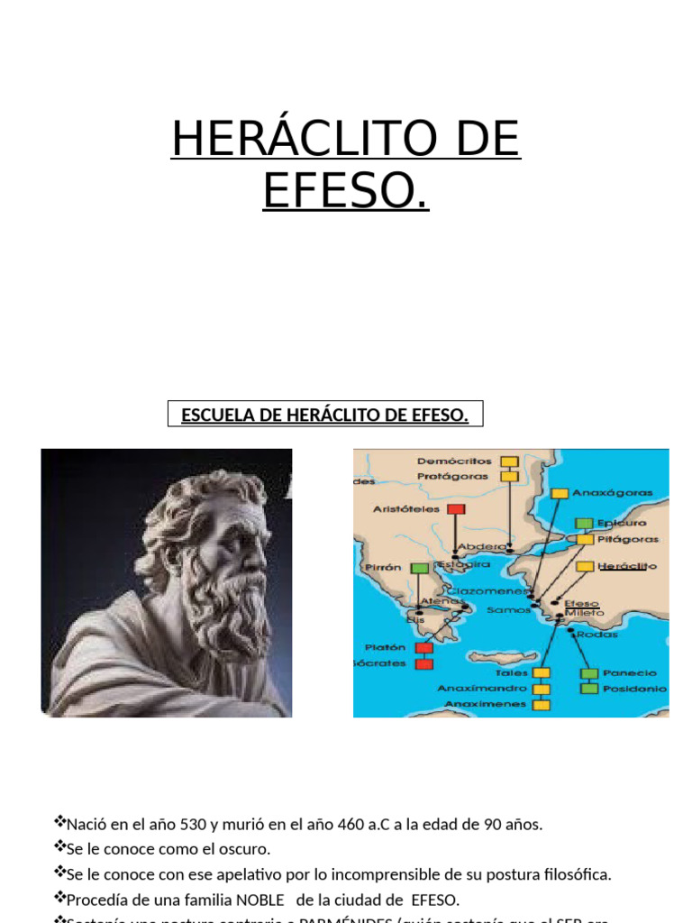 Heráclito De Efeso Primero Filosofía Pdf