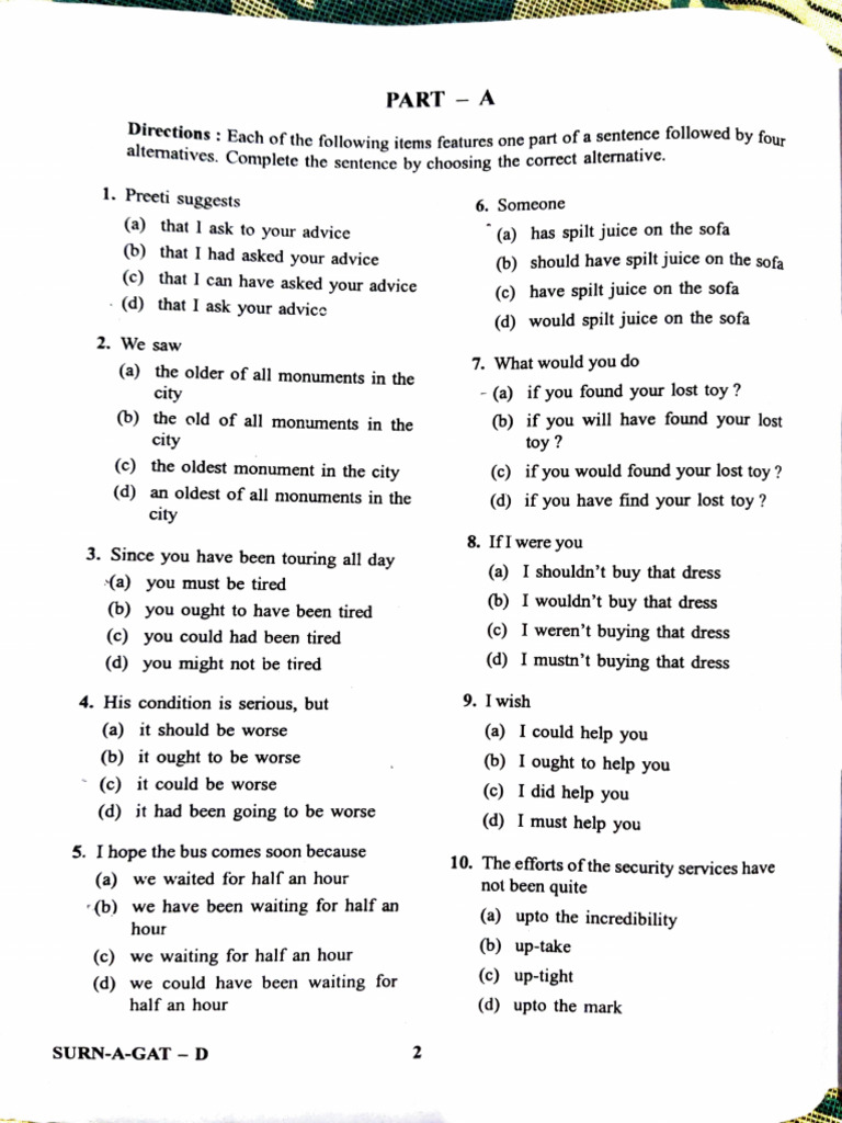 NDA 2 2024 Question Paper GAT | PDF