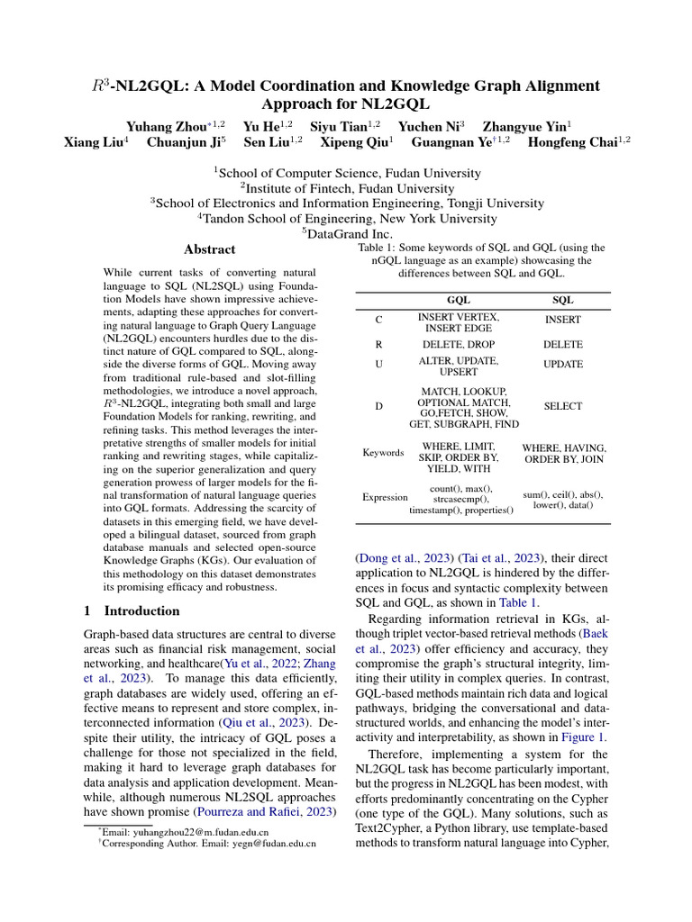 NL2GQL: A Model Coordination and Knowledge Graph Alignment Approach For ...