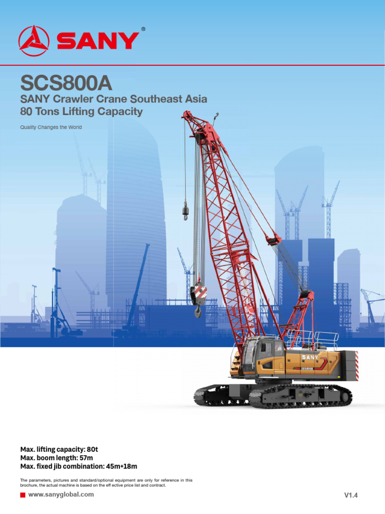 Sany Crane-Brochure SCS800A 101158 | PDF