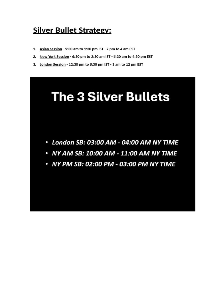 Silver Bullet Strategy | PDF