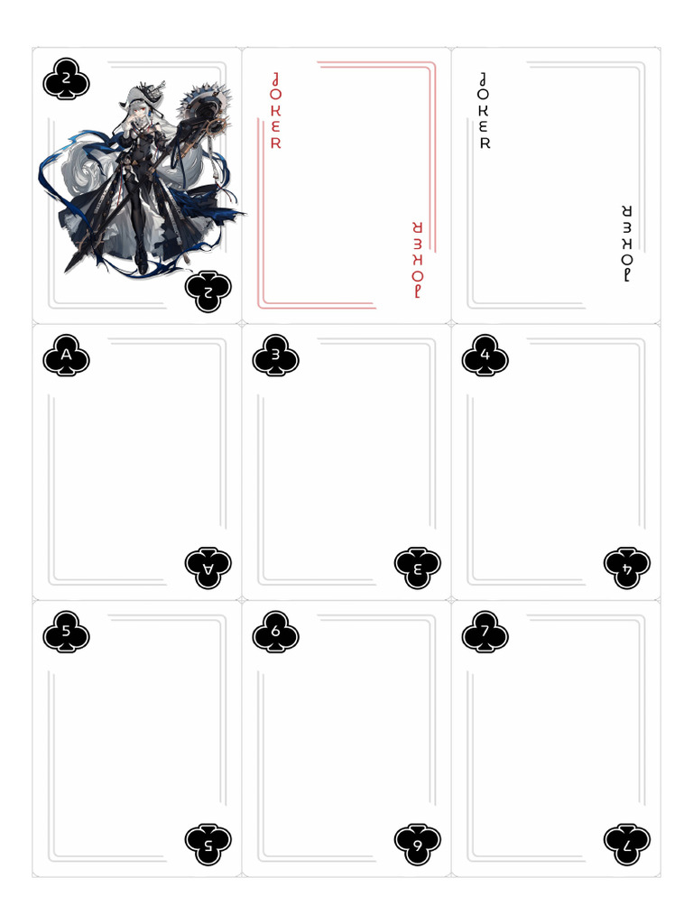 Playing Cards Modern A4 | PDF