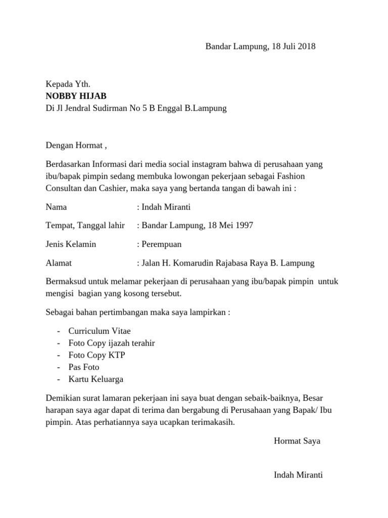 Lamaran Dan cv-2 | PDF