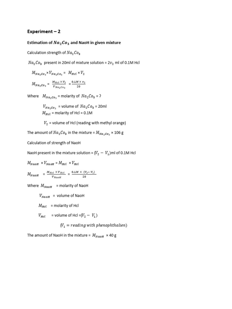 Experiment 2 Chemistry PDF | PDF