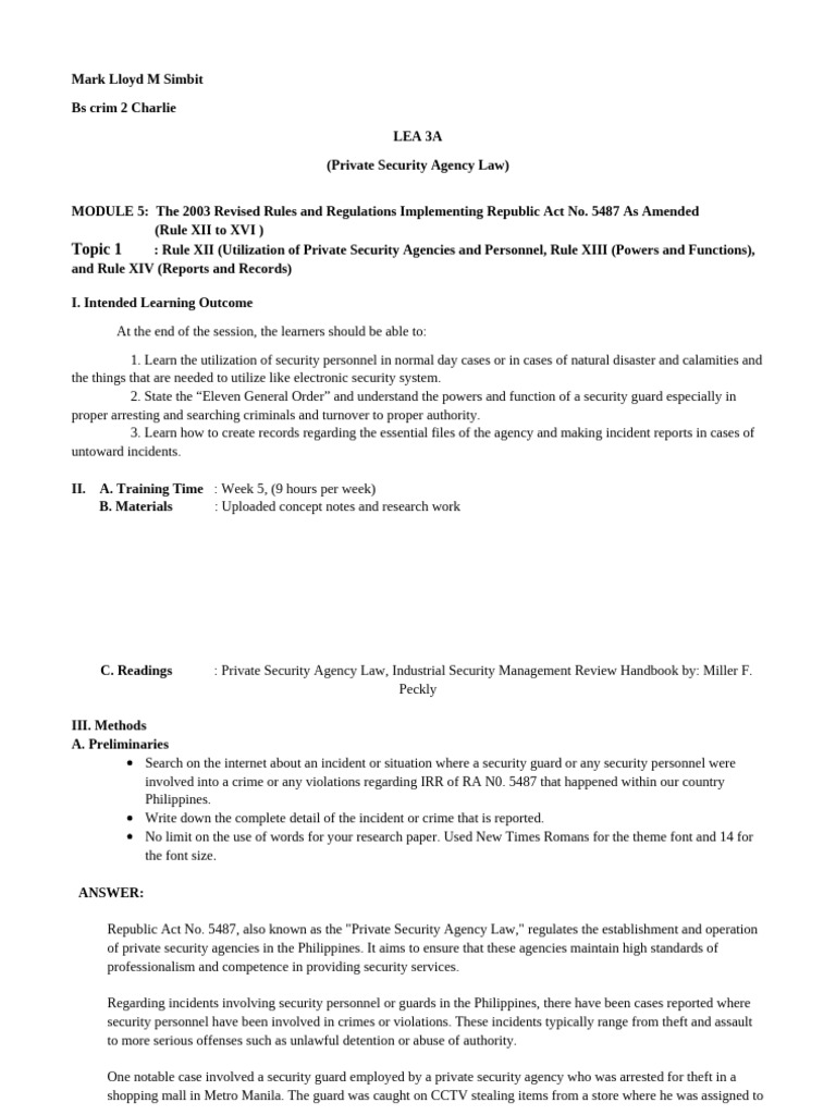 I Am Sharing 'MODULE 5 TOPIC 1 LEA 3A' With You | PDF