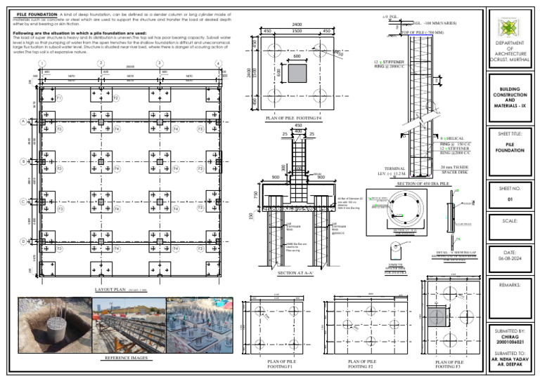 Sheet-1 Pile Foundation | PDF