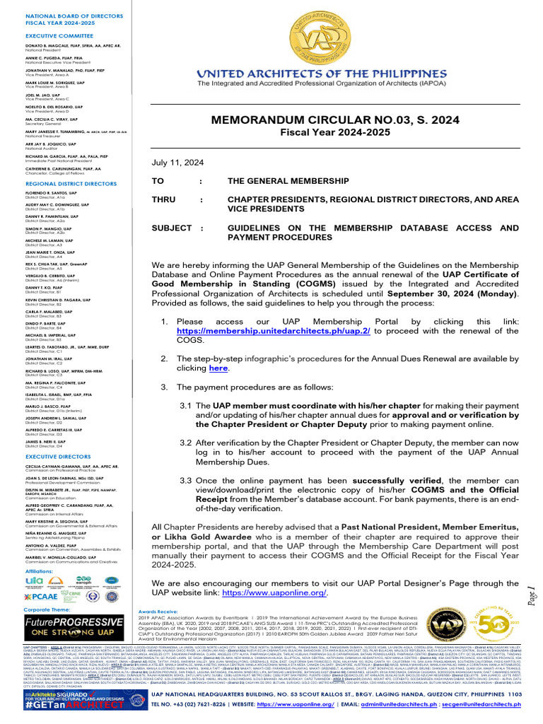 Memo Circular No.03 Guidelines On The Membership Database Access | PDF Memo Circular No.03 Guidelines On The Membership Database Access | PDF