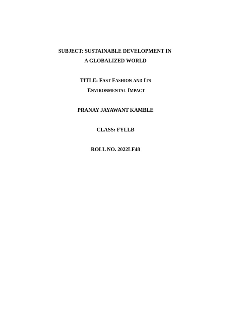 Sustainable Development Article | PDF
