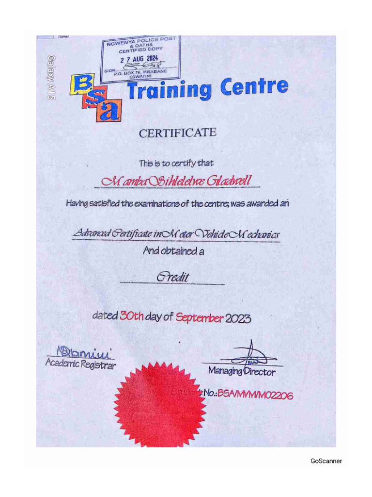 Certificate Compressed | PDF