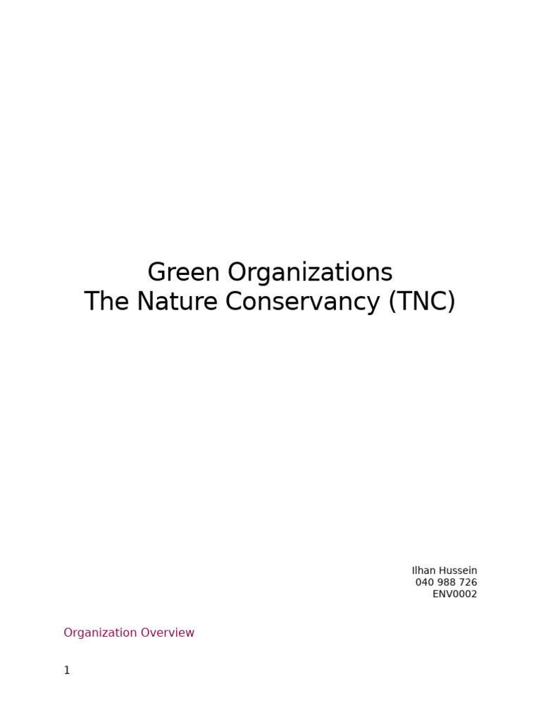 Green Organizations | PDF
