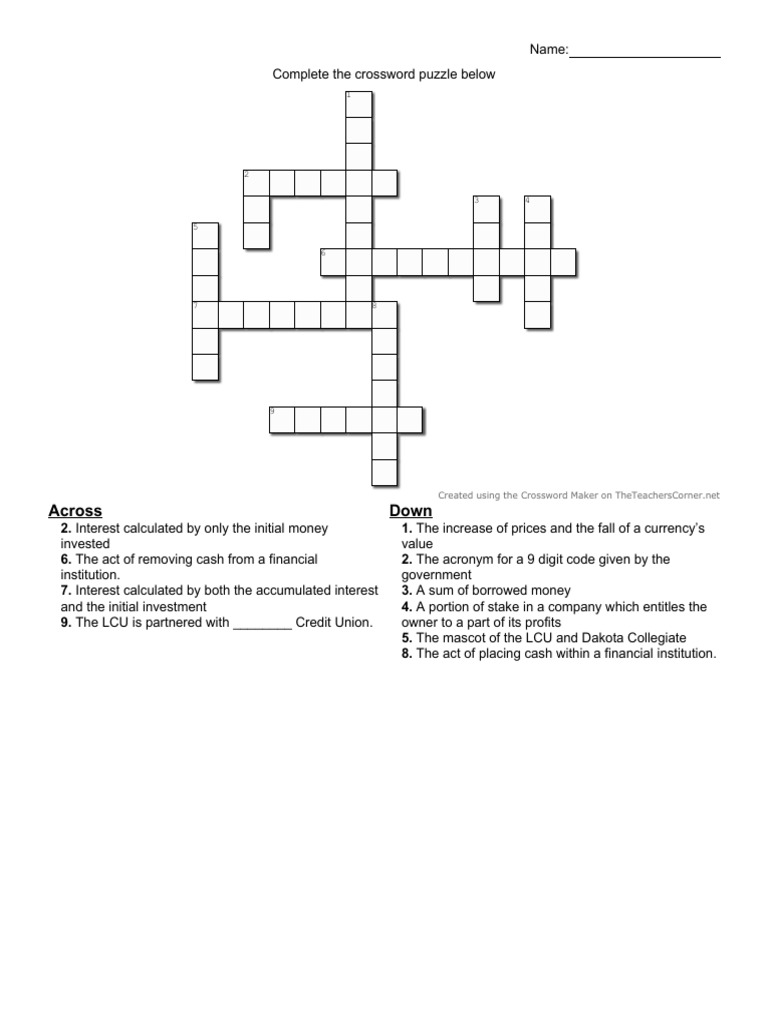 Crossword | PDF