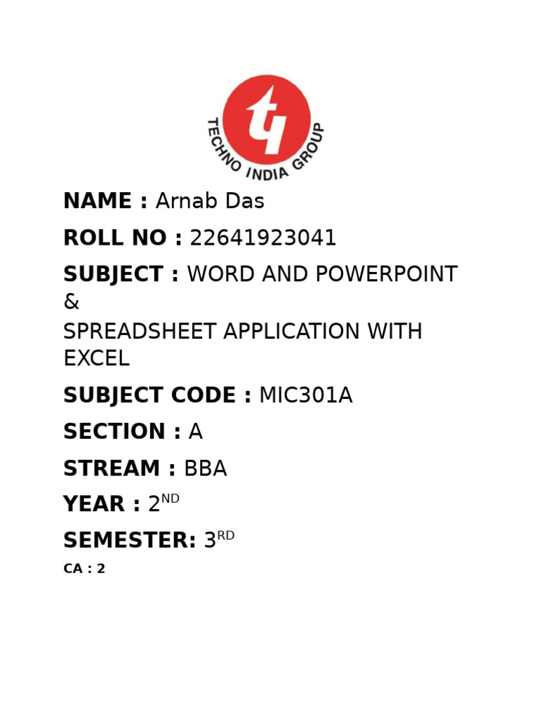 Arnab Das - SEC-A | PDF