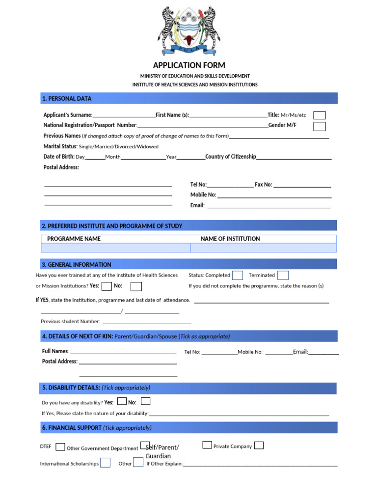 IHS Application Form 2024 | PDF