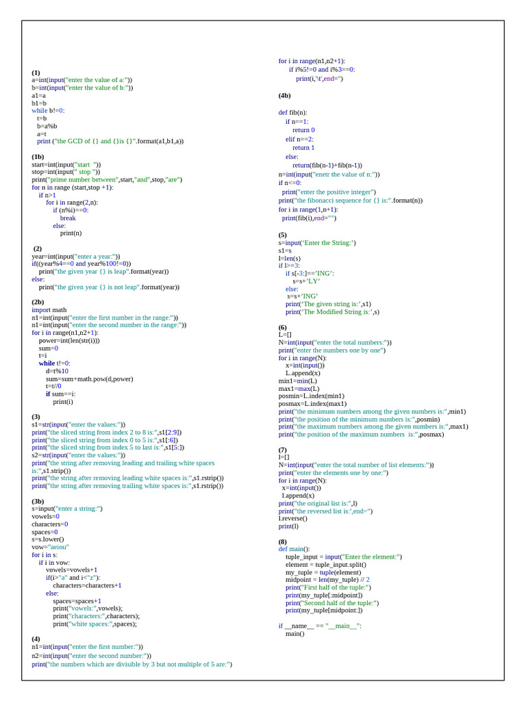 Python Manual 2023 | PDF