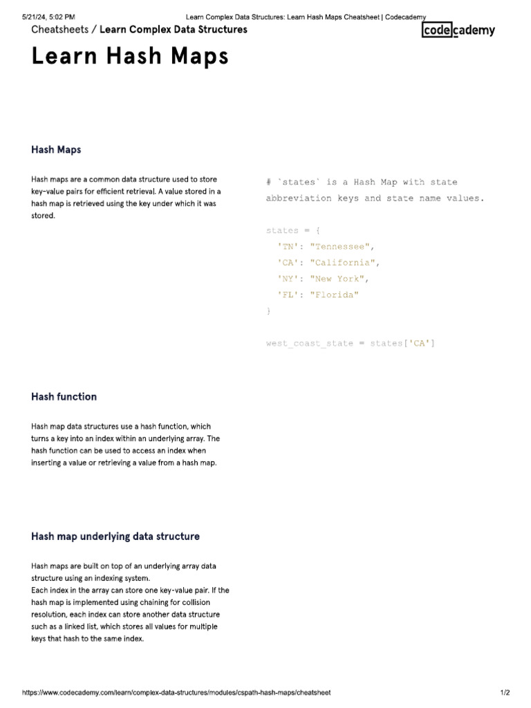 Complex DSA Cheatsheet | PDF
