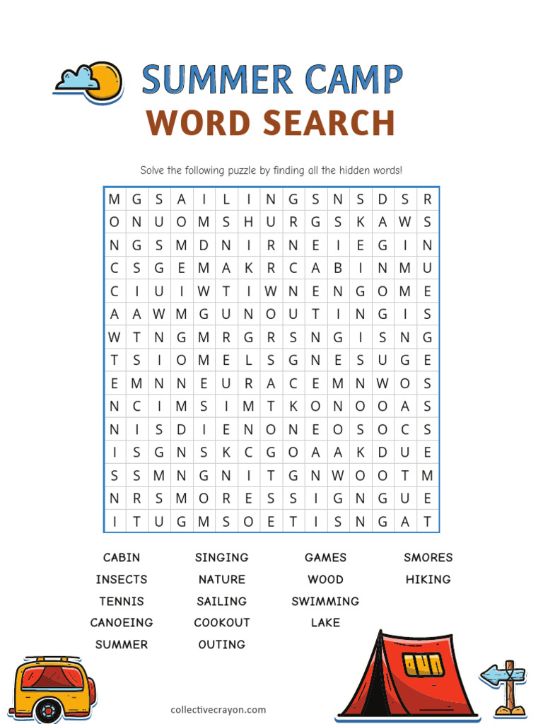 summer-camp-word-search | PDF
