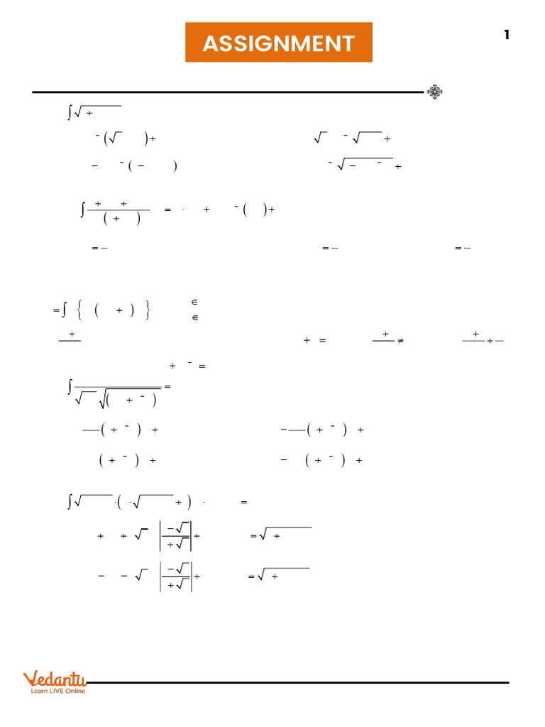 Indefinite Integration Assignment 2 | PDF