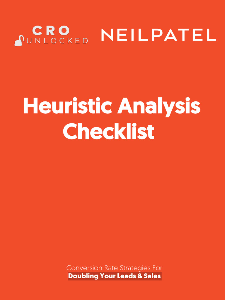 Cro Unlocked Heuristic Analysis Checklist Pdf