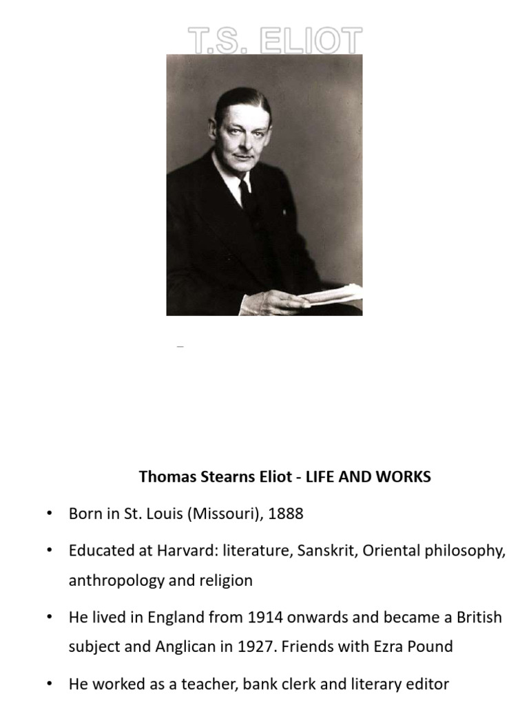 3.7 TS Eliot - Extended | PDF