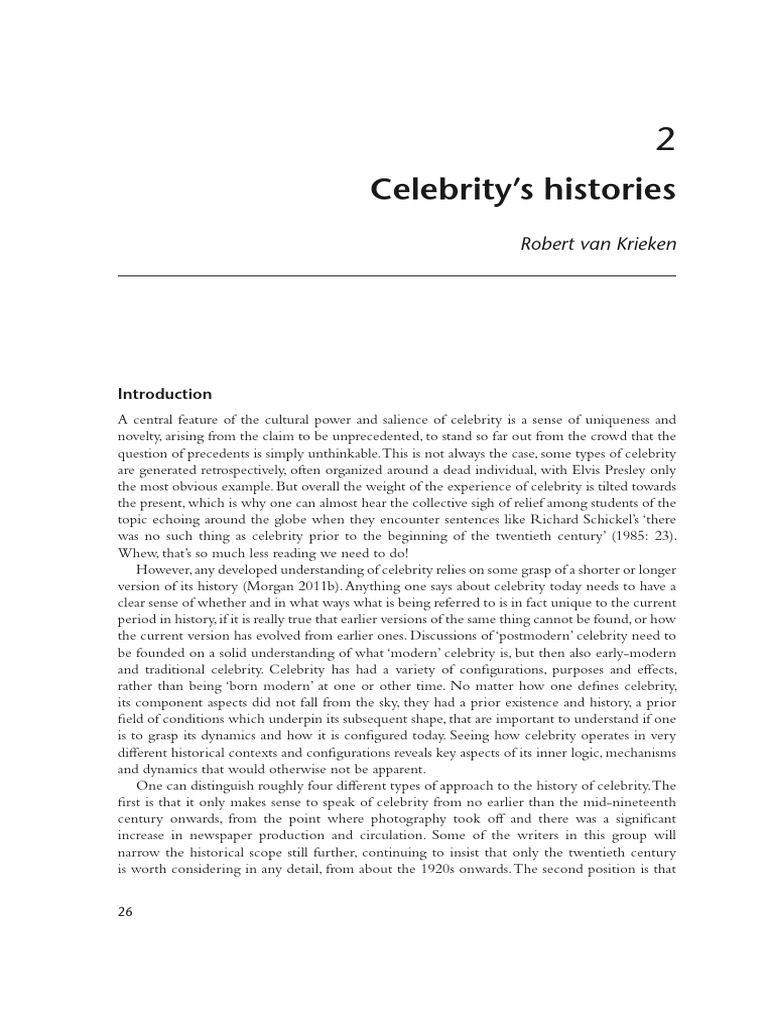 Routledge Handbook of Celebrity Studies - (Part I Theories and Concepts ...