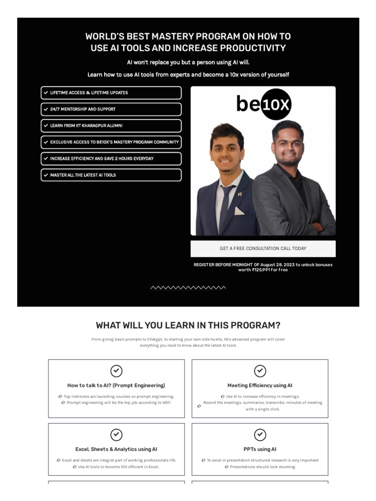 Be10x in Ai Mastery | PDF