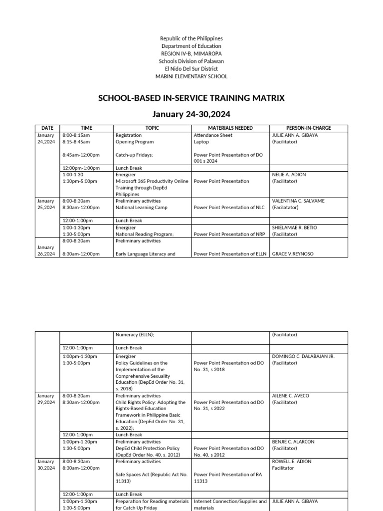 Inset Matrix 2024 | PDF