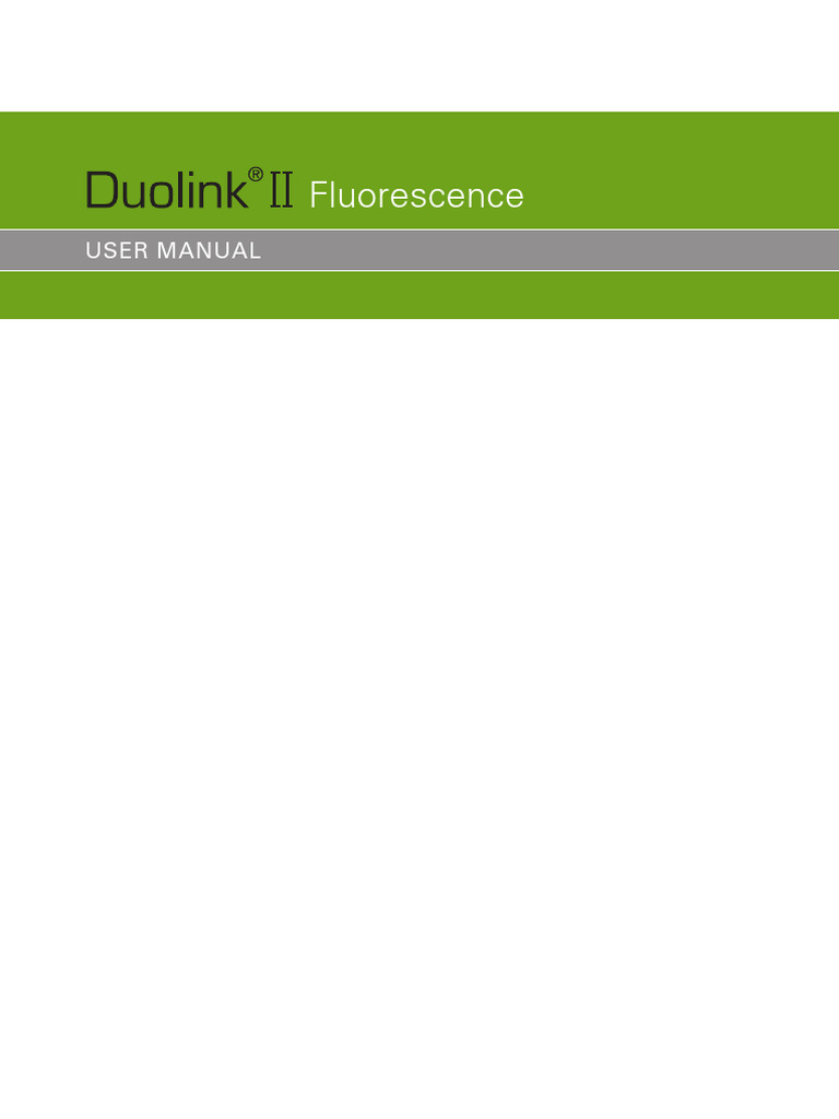 Duolink II Fluorescence User Manual | PDF | Immunohistochemistry ...