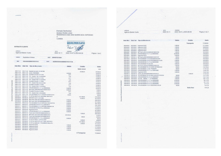Extrato Cliente | PDF