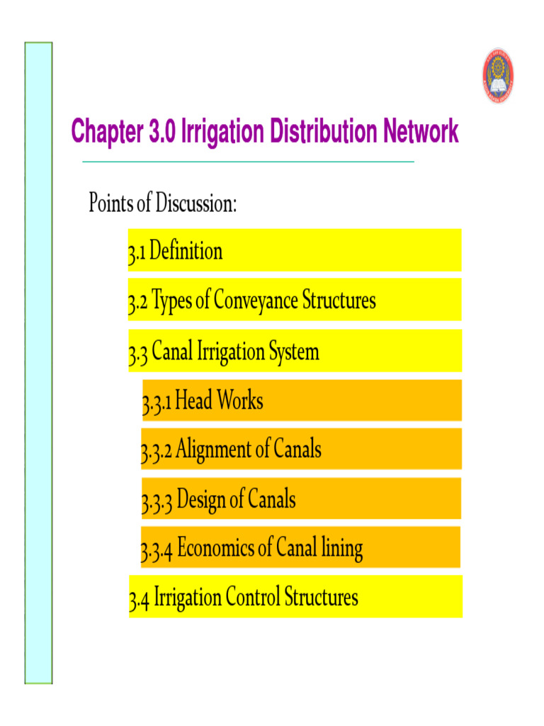 Irrigation Canal Distribution Systems | PDF | Irrigation | Drainage Basin