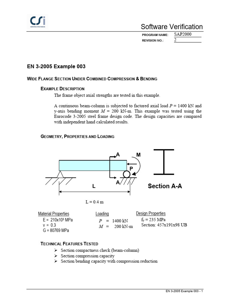 EN 3-2005 Example 003 | PDF