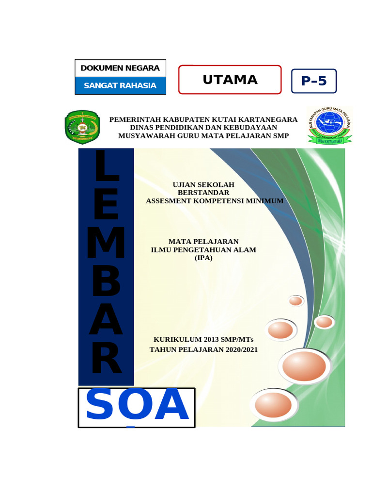 SOAL IPA USBN Kukar | PDF