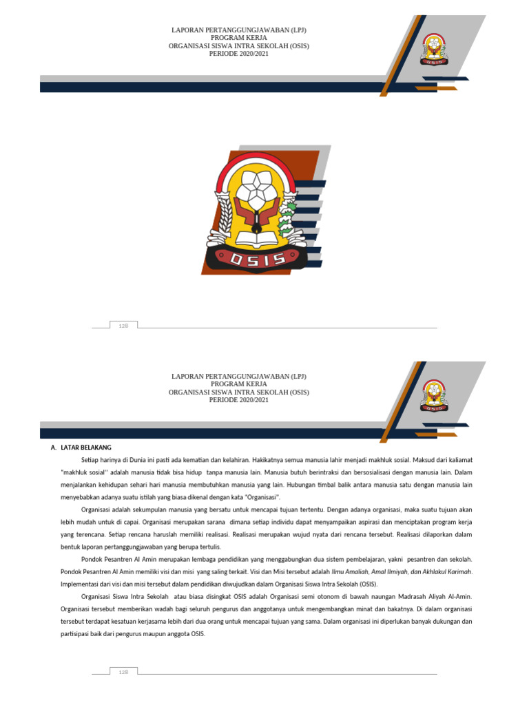 LPJ OSIS 2020-2021 Yang Ini Ya | PDF