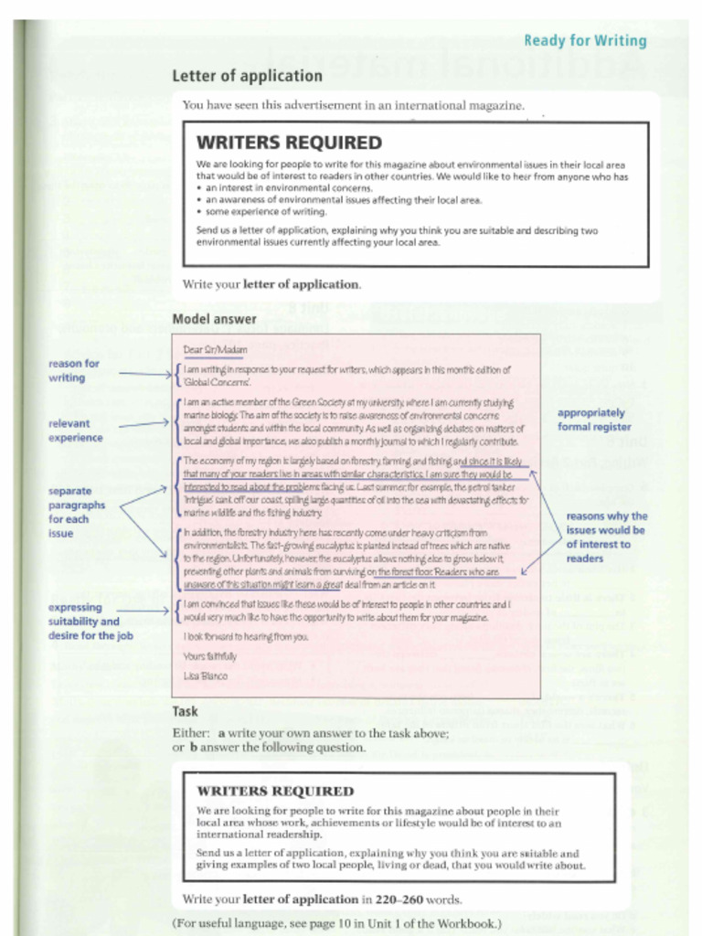 C1 LETTER OF APPLICATION | PDF