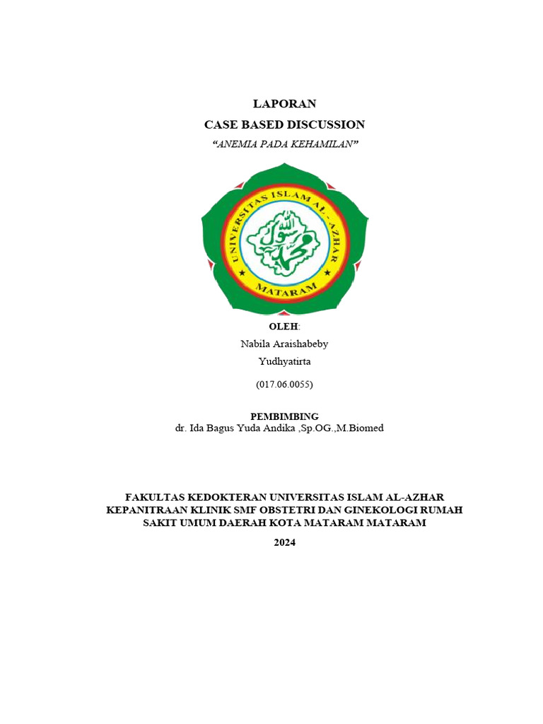 LAPORAN CBD Anemia Bila | PDF