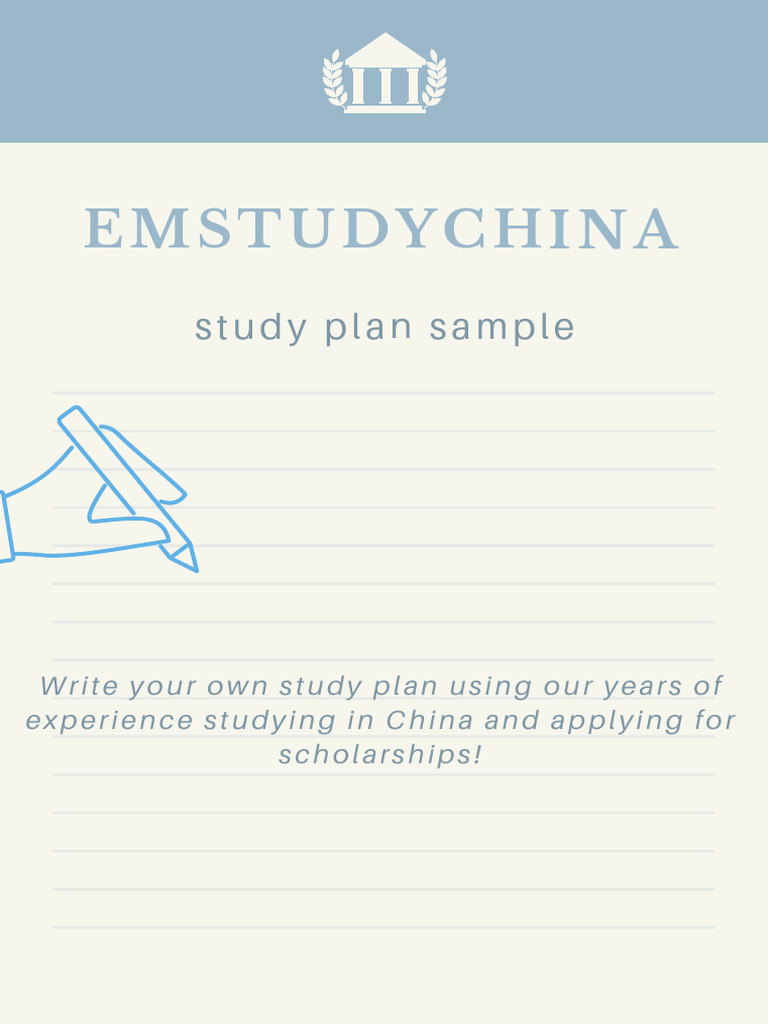 Study Plan Sample by EMSTUDYCHINA 3 | PDF | University | Career & Growth