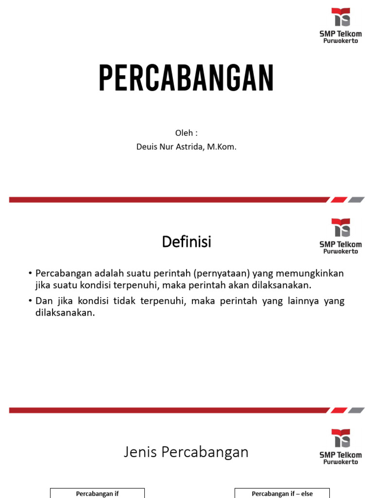 Rangkuman Materi Percabangan | PDF