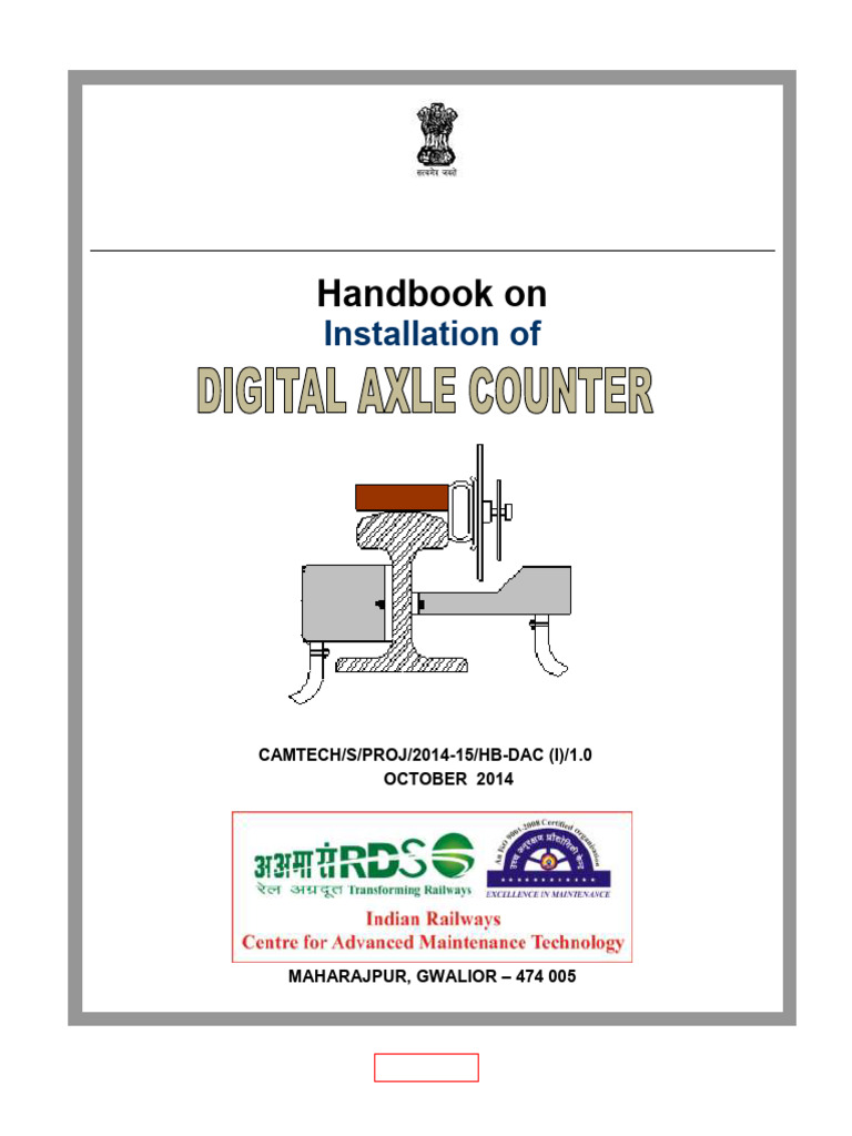 Eldyne Handbook On Installation of Digital Axle Counter | PDF
