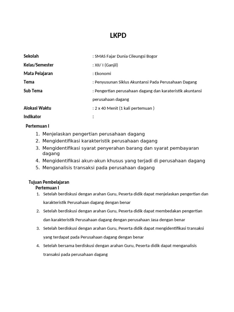 Lampiran II LKPD | PDF