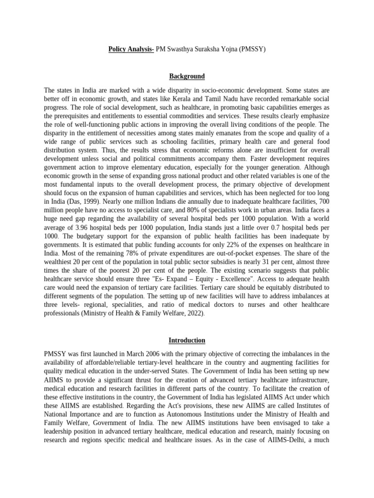 Policy Analysis | PDF