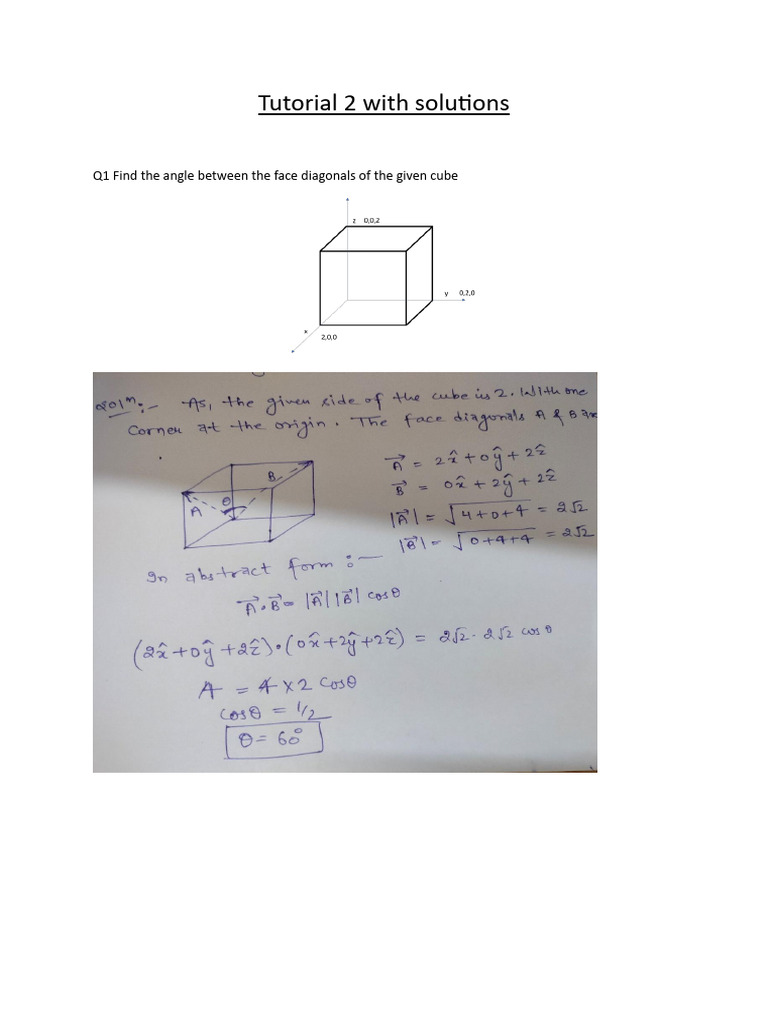 Tutorial 2 with solutions | PDF