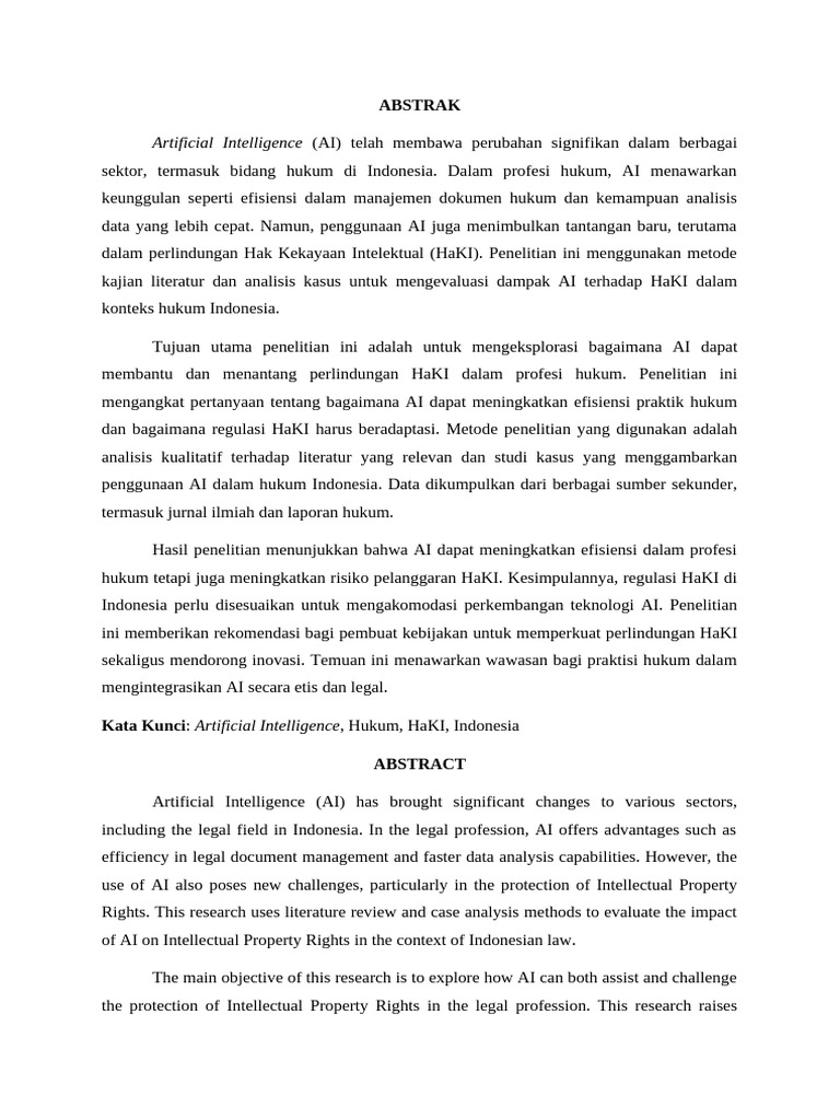 Abstrak Jurnal Haki | PDF