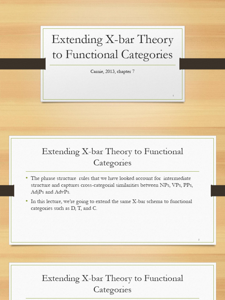 Extending X-Bar Theory | PDF