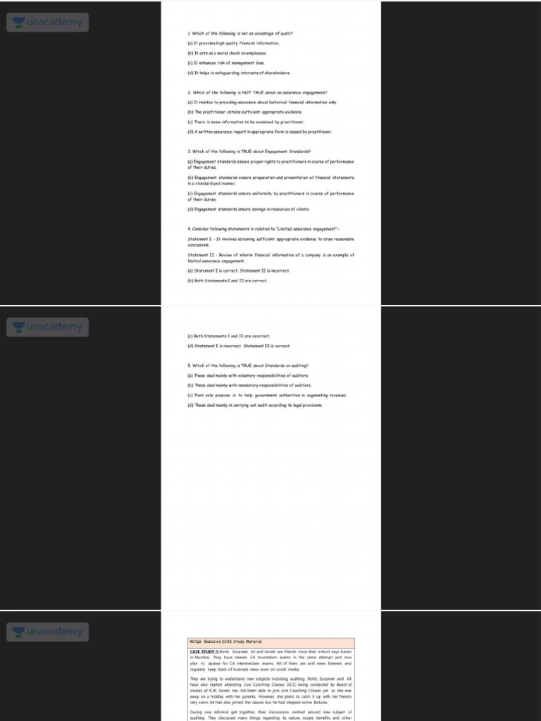 Audit MCQs PART 2 | PDF