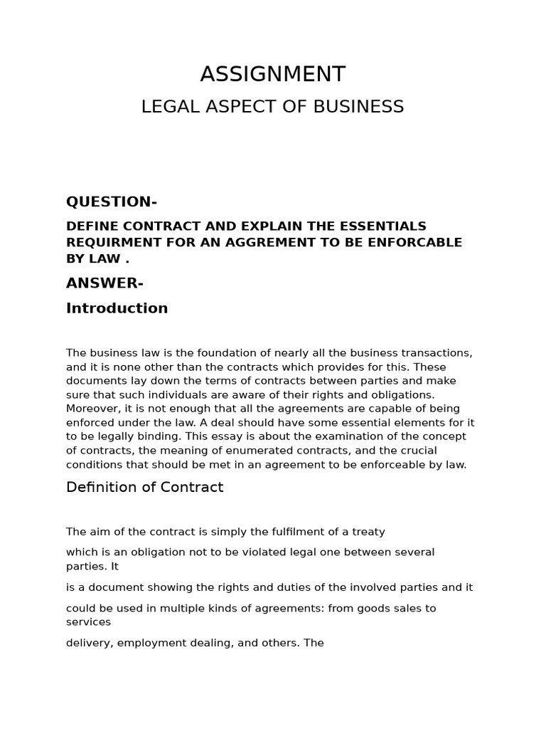 Assignment Legal | PDF
