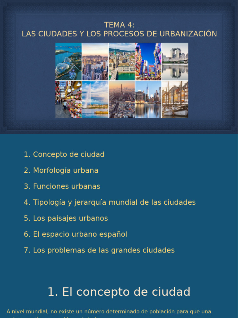 Tema 4. Las Ciudades | PDF