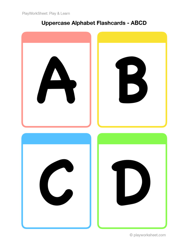 Alphabet Flashcards Uppercase | PDF
