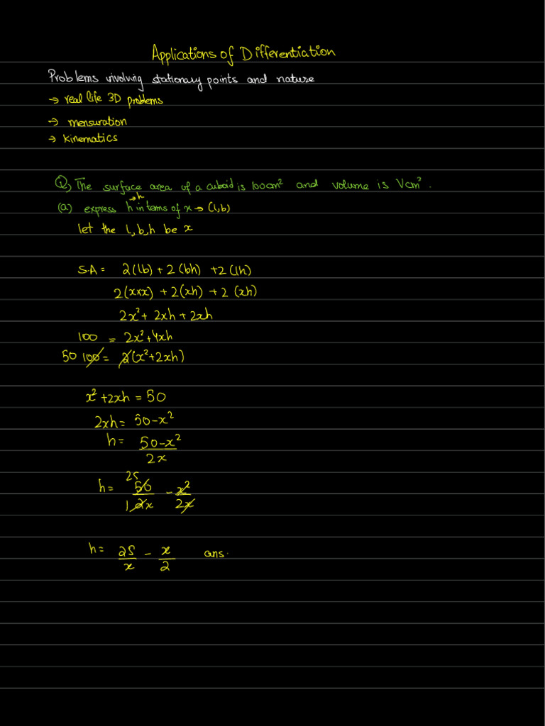 Application of Differentiation | PDF